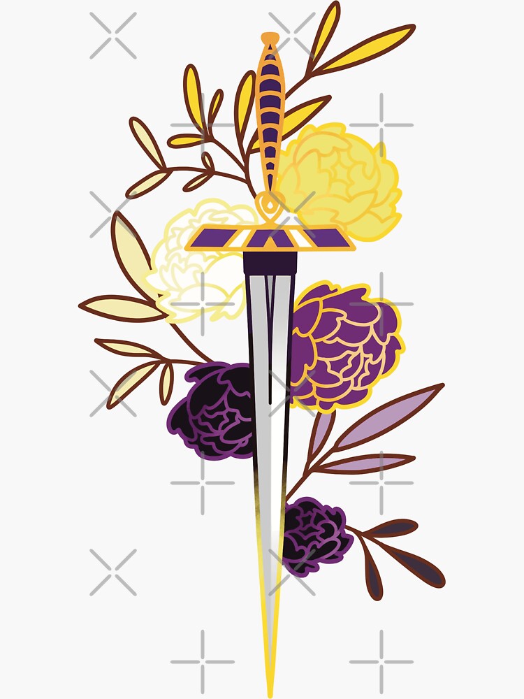 "floral nonbinary sword • subtle pride flag" Sticker for Sale by sunfloras | Redbubble
