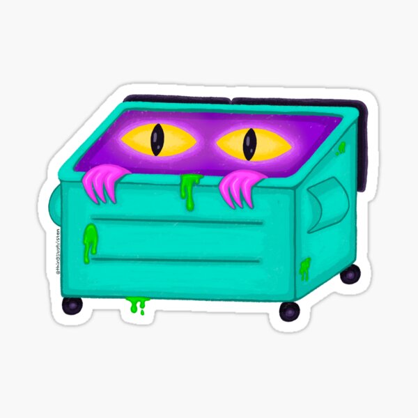 "Dumpster Monster" Sticker for Sale by thingsbytristen | Redbubble