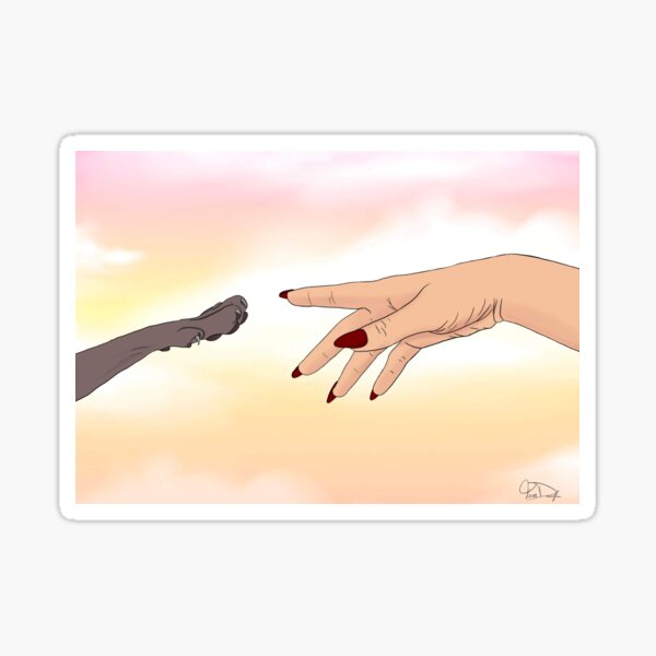 "First touch" Sticker for Sale by Taradorough | Redbubble