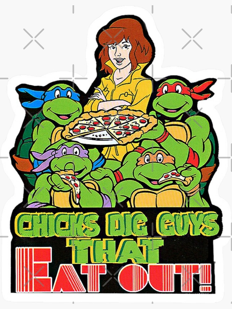 "Chicks dig guys eating out" Sticker for Sale by aminebc | Redbubble