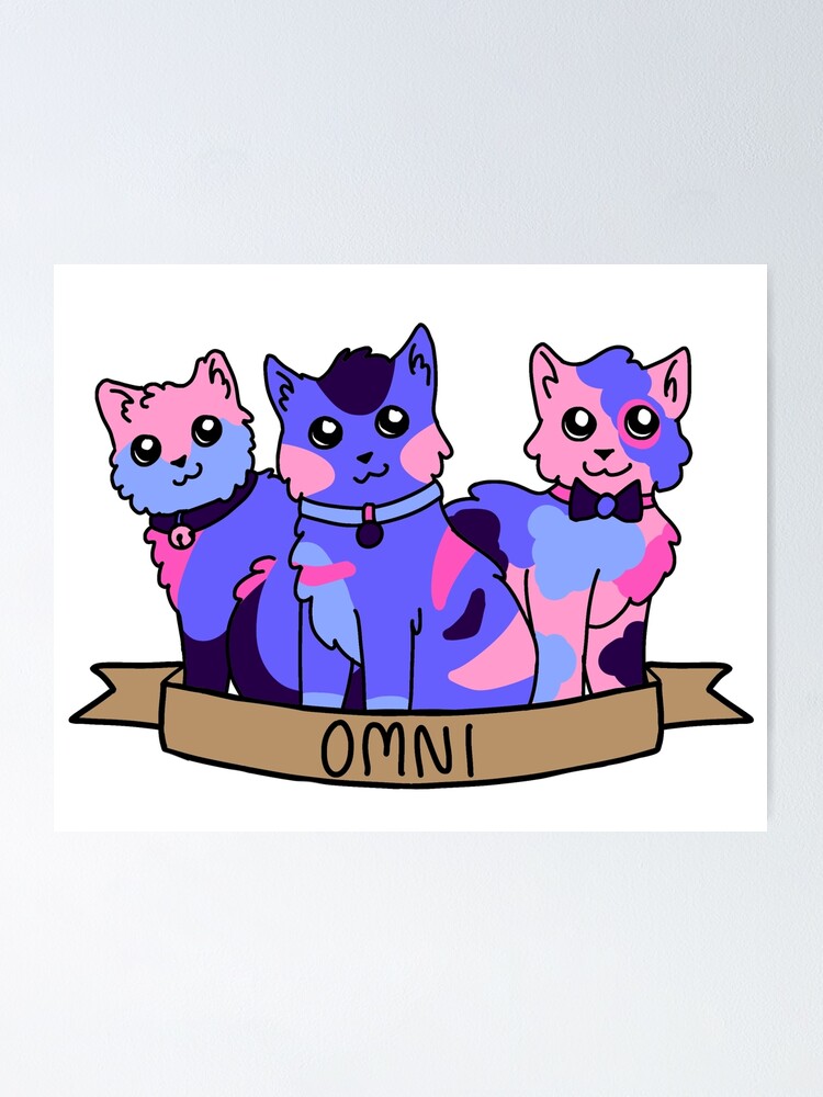 "Omni Cats" Poster for Sale by WeirdQueer | Redbubble