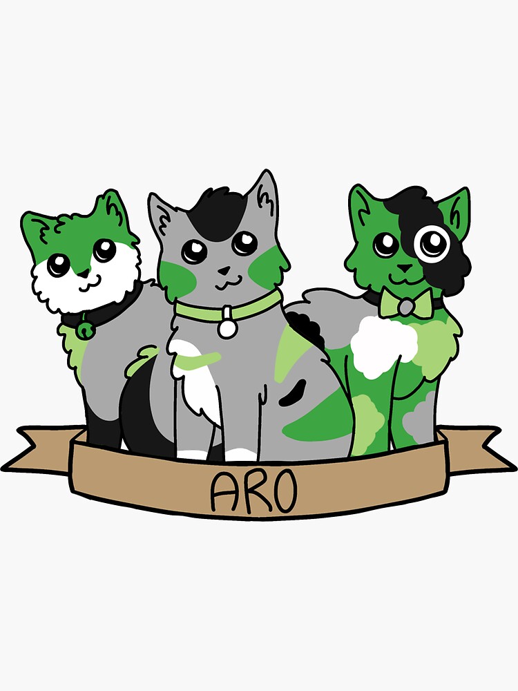 "Aromantic Cats" Sticker for Sale by WeirdQueer | Redbubble