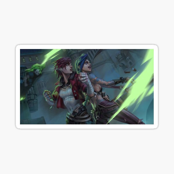 "Lovely Arcane jinx and vi" Sticker for Sale by flashonalt | Redbubble
