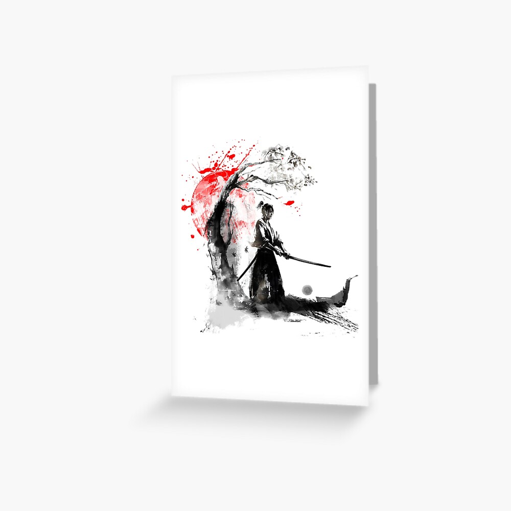 "Japanese Samurai" Greeting Card by conpassione | Redbubble