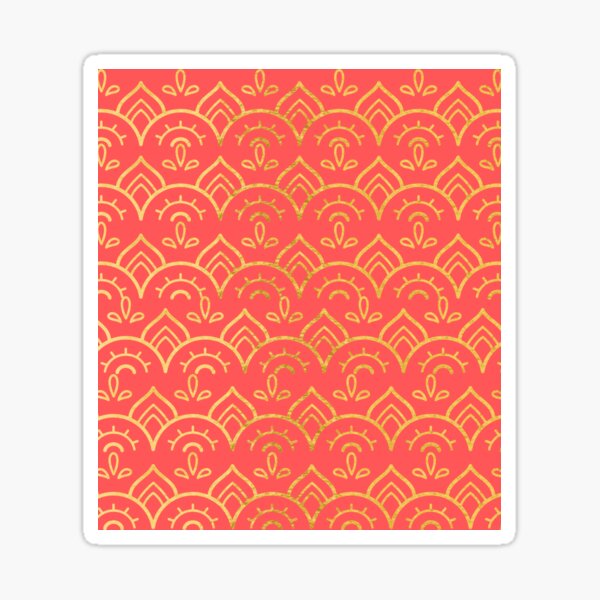 "gold trapping in red back ground" Sticker for Sale by gehad93 | Redbubble