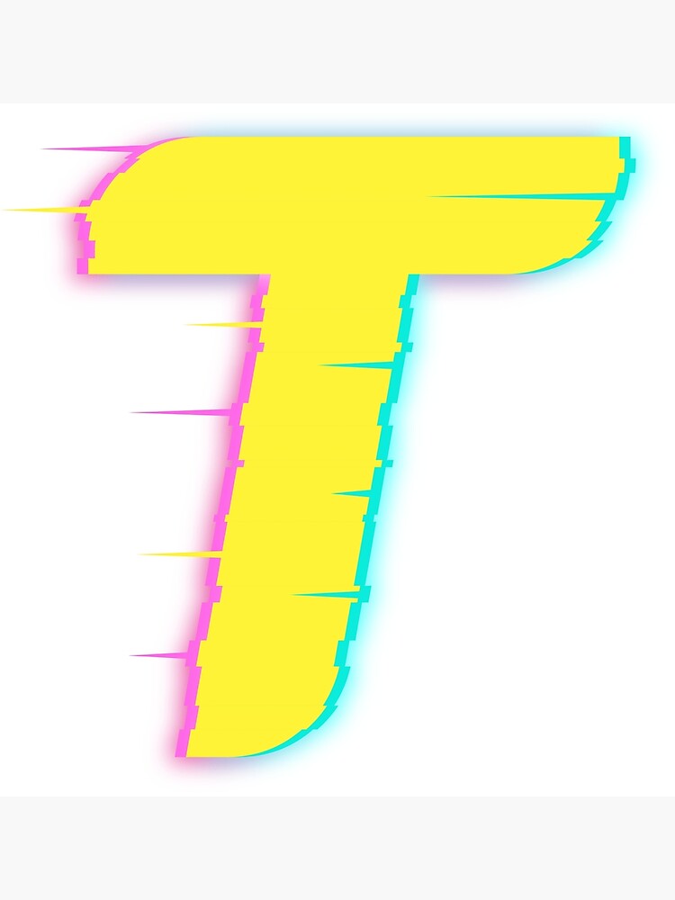 "Neon/Glitch Letter T" Poster for Sale by Shpentzy | Redbubble