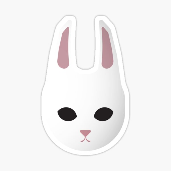 "Bunny Mask / Bunny Illustration" Sticker for Sale by Shpentzy | Redbubble