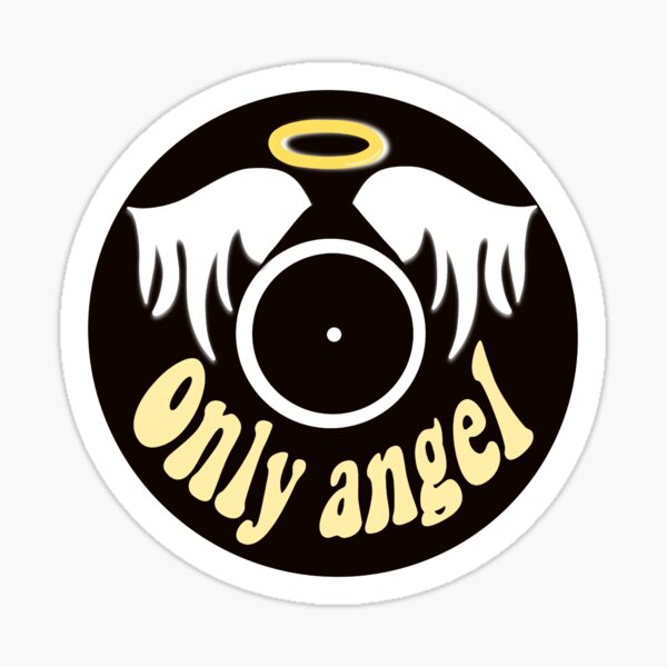 "HS Only Angel Vinyl " Sticker for Sale by RosaNeraDesign | Redbubble