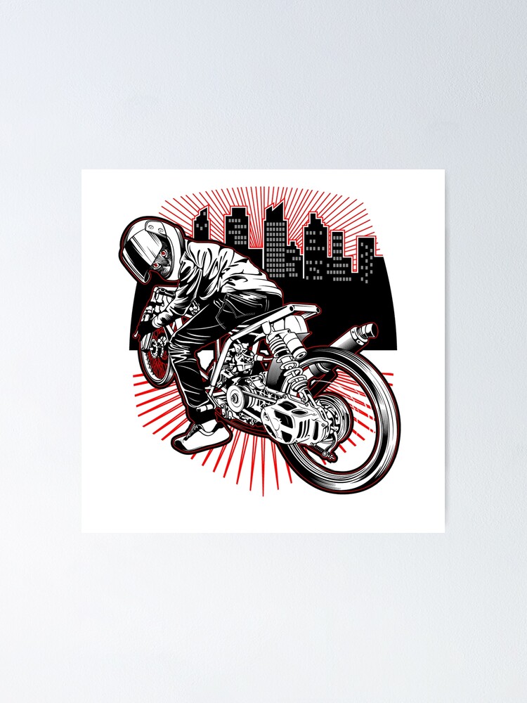 "rider Cat racer motocycler " Poster for Sale by ART-ZINE | Redbubble