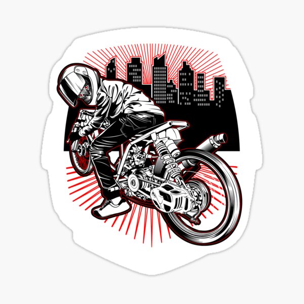 "rider Cat racer motocycler " Sticker for Sale by ART-ZINE | Redbubble