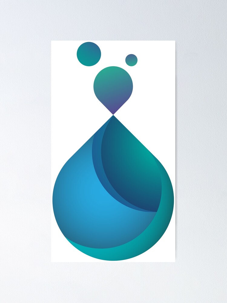 "Water Droplet Illustration" Poster for Sale by Shpentzy | Redbubble