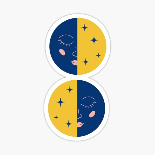 "Moon face" Sticker for Sale by Maisienguyen | Redbubble