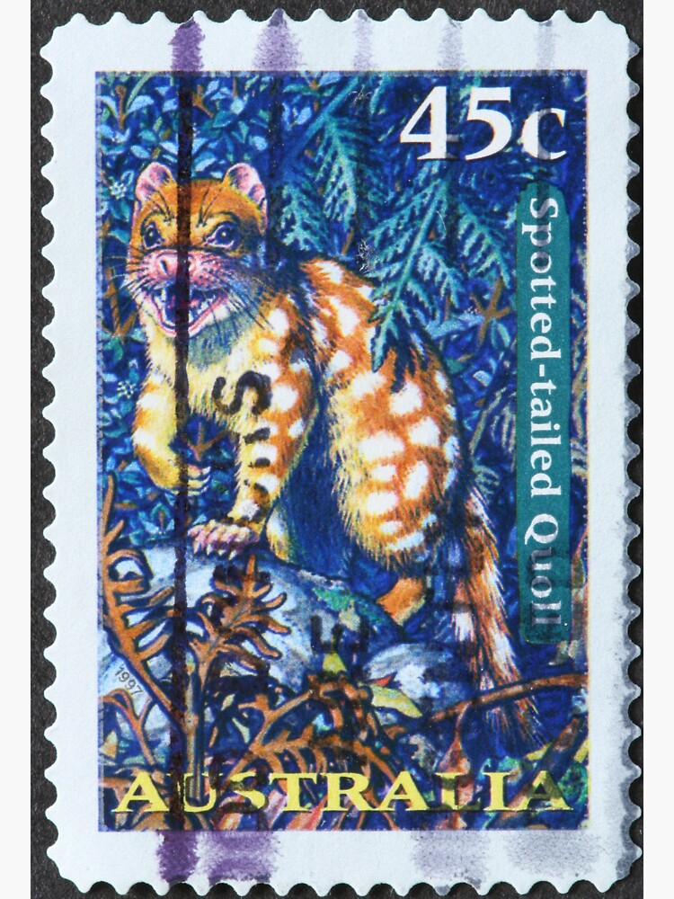 " Australian 45c Animal Stamp Set - Spotted Tailed Quoll" Sticker for ...