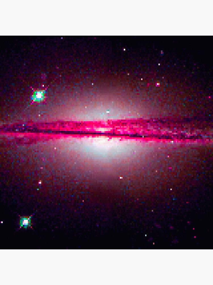 "16-Bit Pixel Art Galaxy ESO 510 G13 in Red by Ancient Teknologi ...