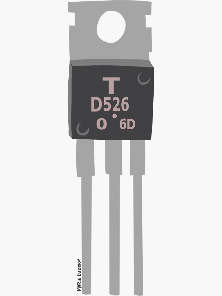 "Complementary transistor II" Sticker for Sale by Marie Dudek | Redbubble