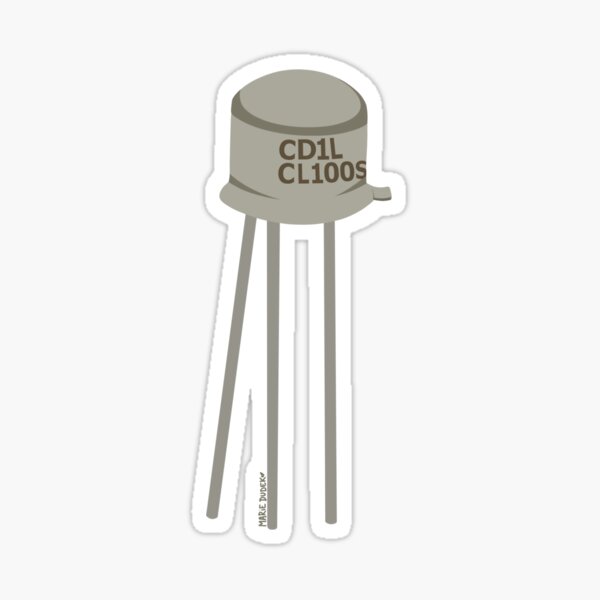 "Metallic transistor" Sticker for Sale by Marie Dudek | Redbubble