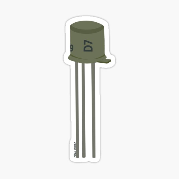 "Green metallic transistor" Sticker for Sale by Niesmiale | Redbubble