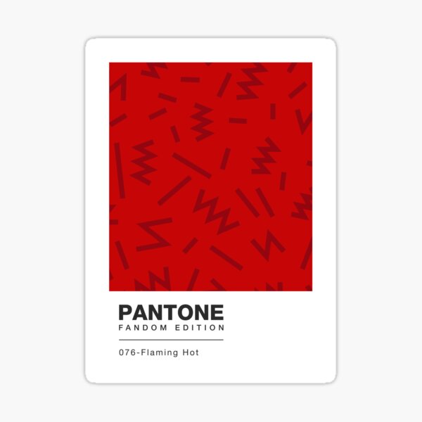"Pantone Color - Flaming Hot" Sticker for Sale by AllisonDawn15 | Redbubble