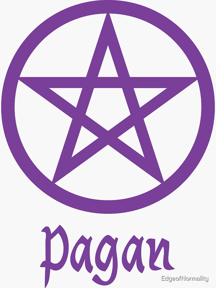 "Pagan Pentagram Pentacle Purple Star Wicca" Sticker by EdgeofNormality ...