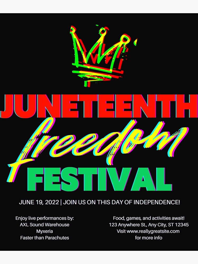 "Juneteenth National Independence Day Black History 1865 " Poster for ...
