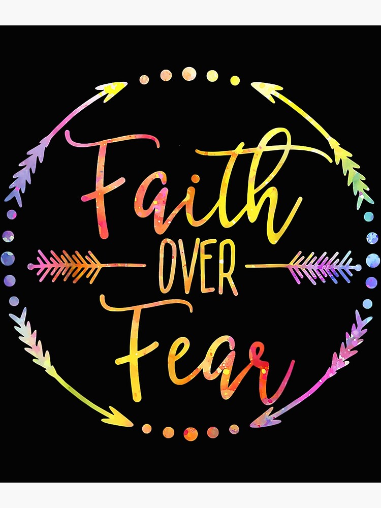 "Faith Over Fear Arrows Cute Lettering Inspirational" Poster for Sale ...