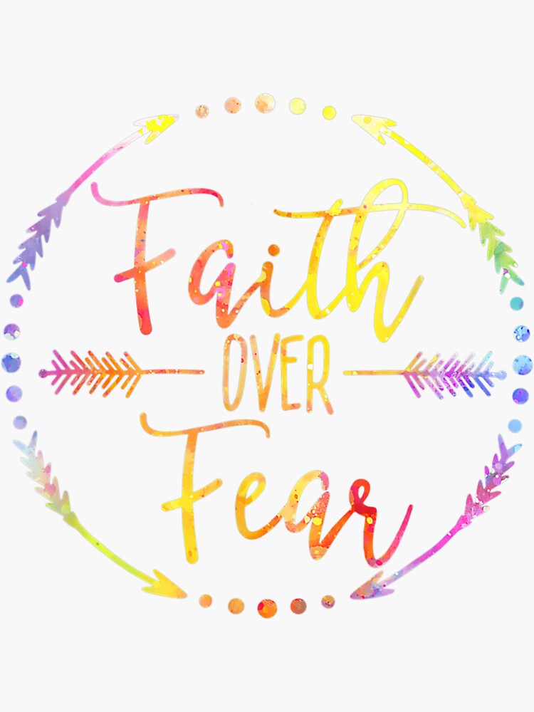 "Faith Over Fear Arrow Cute Lettering Inspirational Christian_2 ...