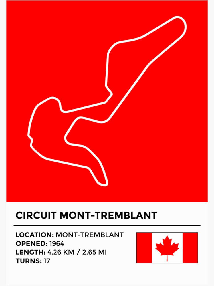 "Circuit Mont-Tremblant [info] " Sticker for Sale by PhelanBryant ...