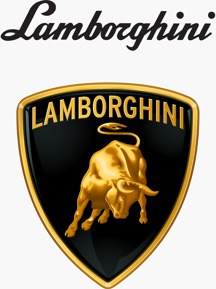 "black logos lambo" Sticker for Sale by cahyaurniawan | Redbubble
