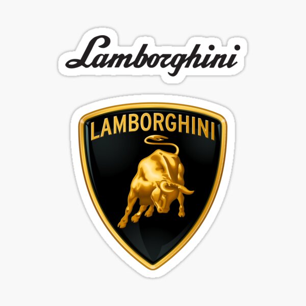 "black logos lambo" Sticker for Sale by cahyaurniawan | Redbubble