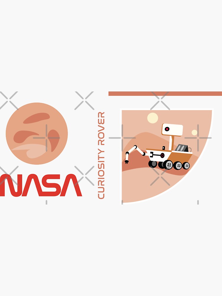"NASA 20X20 CURIOSITY ROVER " Sticker for Sale by empyrean-design ...