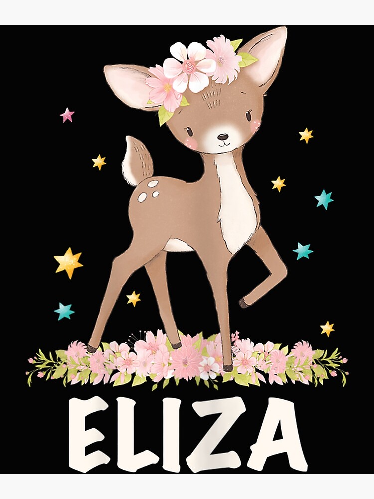 "Fawn girl name lettering Eliza" Poster for Sale by Miyamotoe | Redbubble
