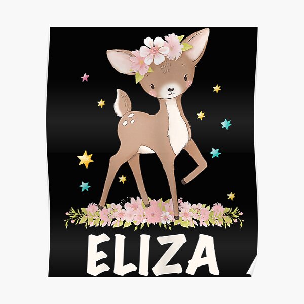 "Fawn girl name lettering Eliza" Poster for Sale by Miyamotoe | Redbubble