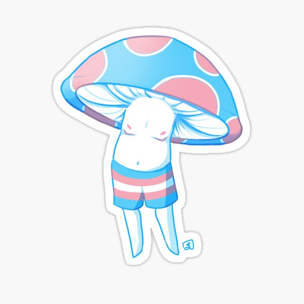 "Transmasc Mushroom" Sticker for Sale by LightwayArtShop | Redbubble