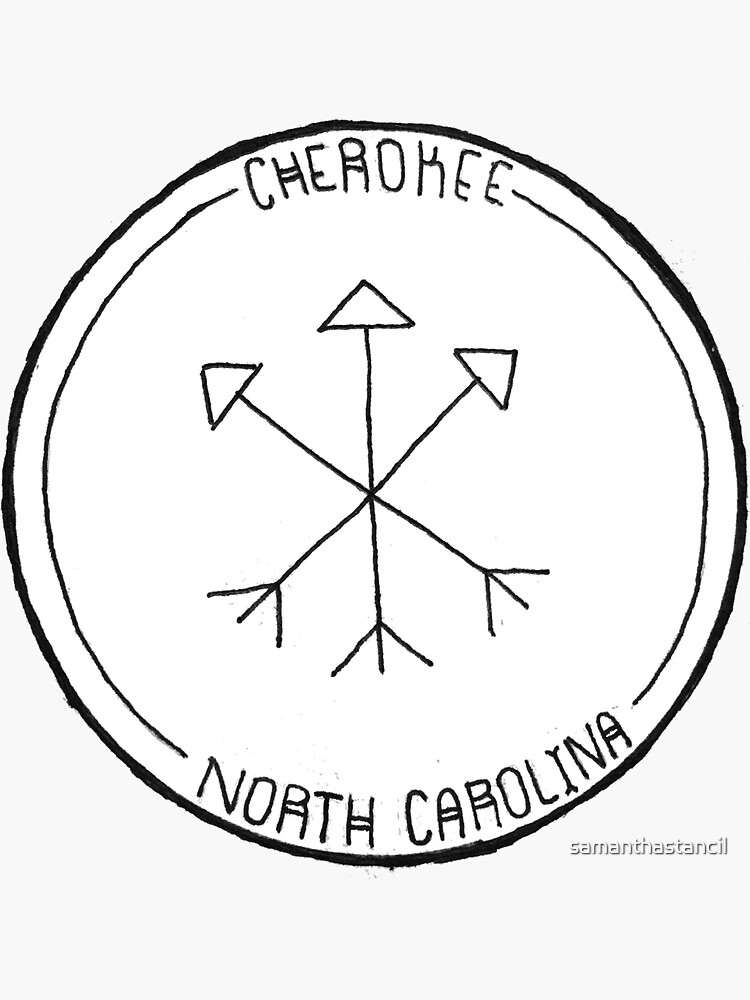 "Cherokee, NC" Sticker for Sale by samanthastancil | Redbubble