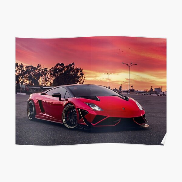 "Lamborghini Red Supercar" Poster for Sale by acreedaniel | Redbubble