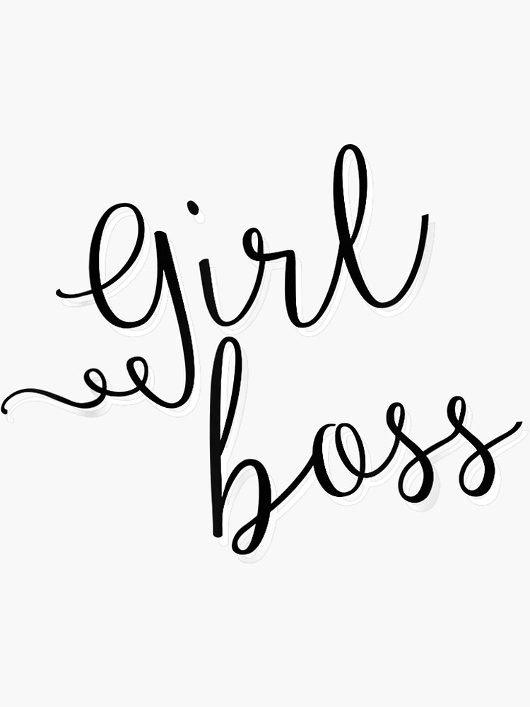 "Girl Boss - Lettering T-Shirt For Boss Girls" Sticker for Sale by ...