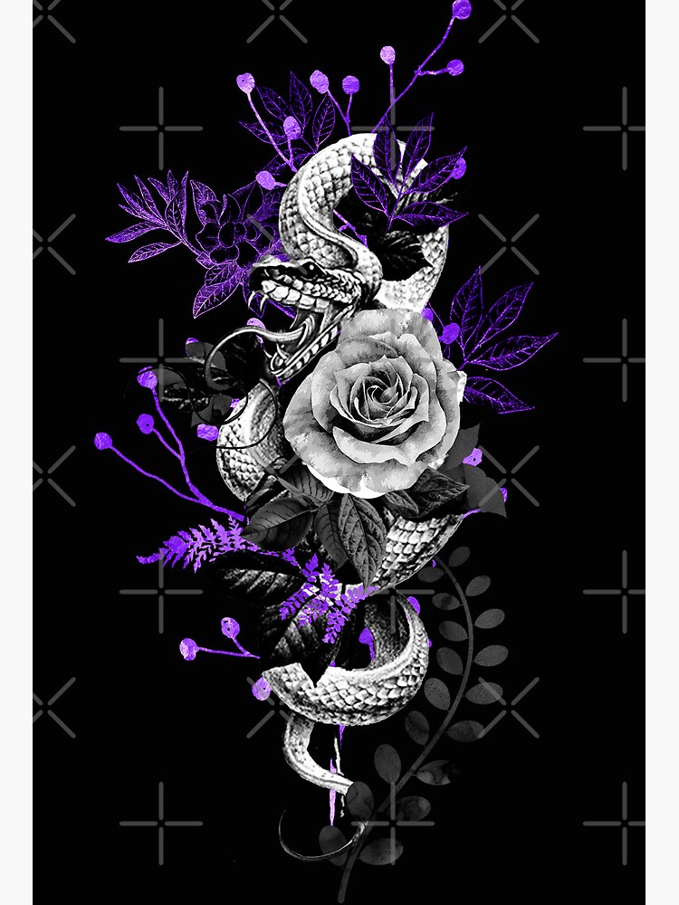 " Gothic Snake and Flowers" Art Board Print for Sale by Gothic Fantasy ...