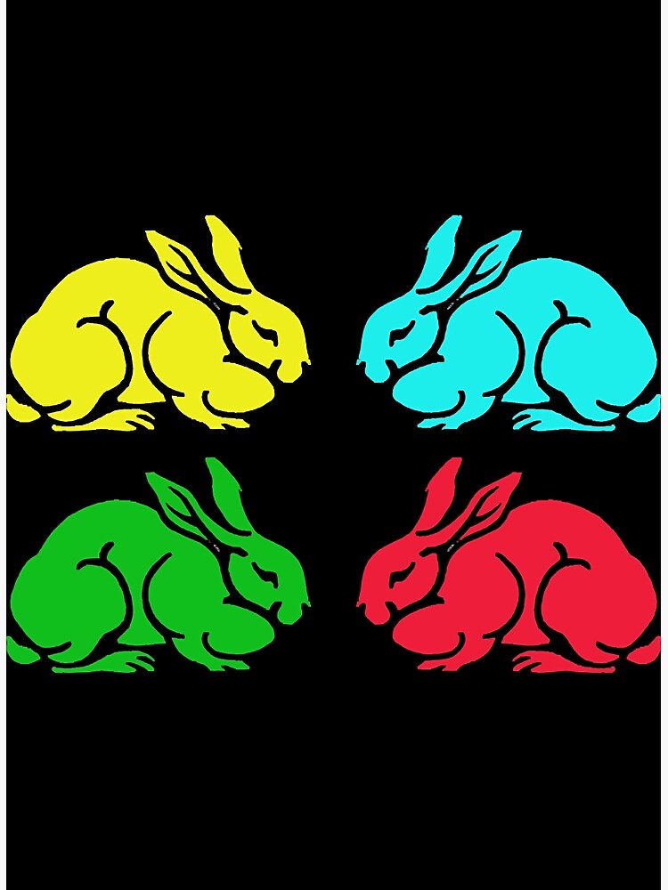 "Vintage drawing rabbits " Poster for Sale by JulieJack55207 | Redbubble