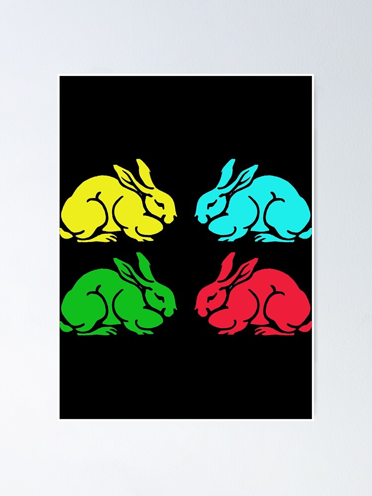 "Vintage drawing rabbits " Poster for Sale by JulieJack55207 | Redbubble