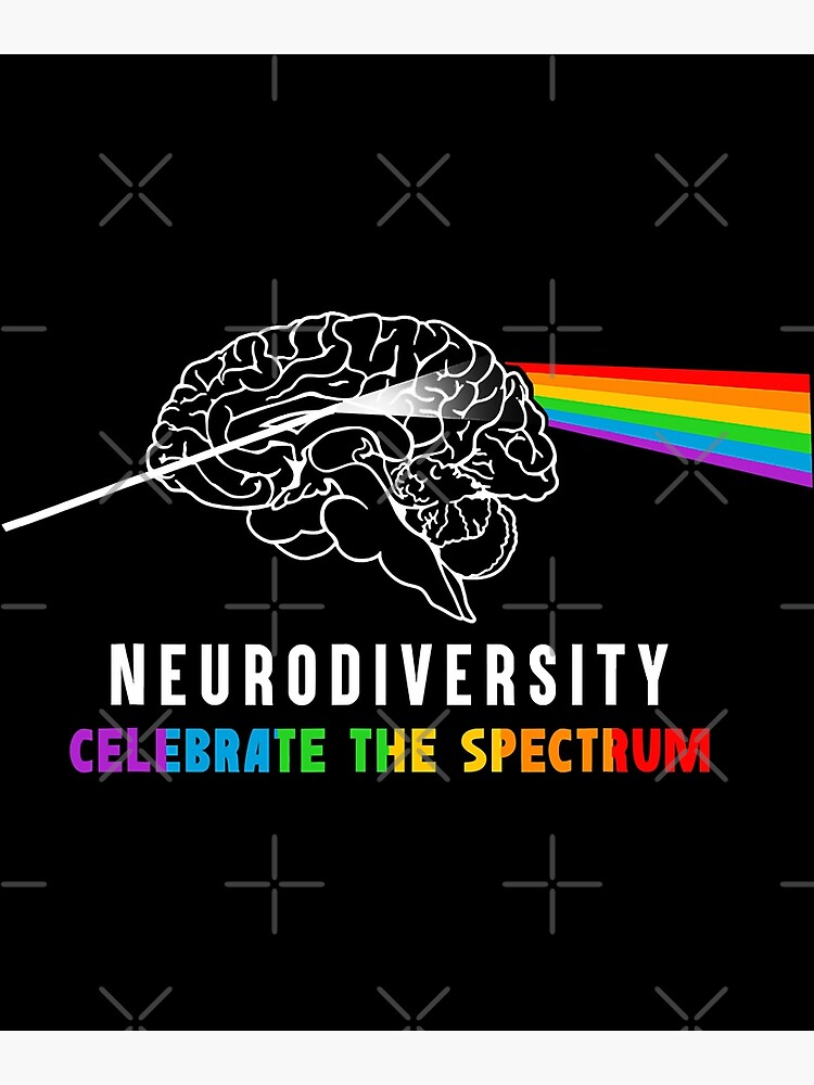 "Neurodiversity Autism Spectrum Brain ASD ADHD Rainbow" Poster for Sale ...