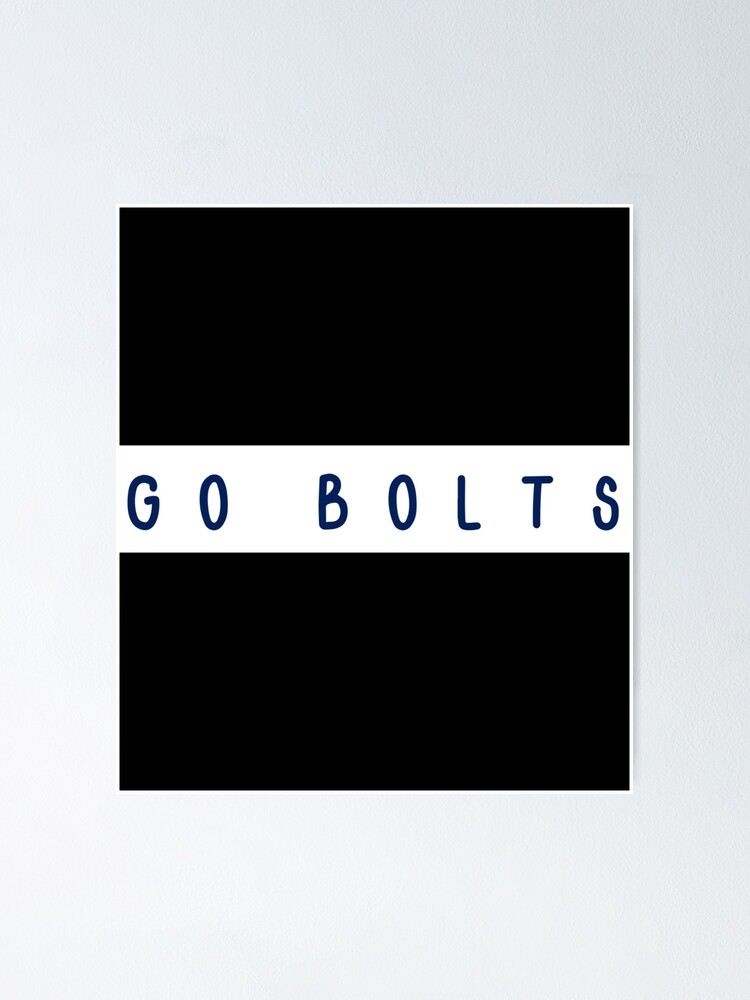 "Go Bolts Sticker" Poster for Sale by gloria1os | Redbubble