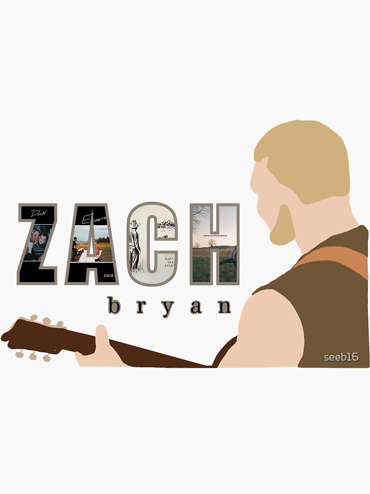 "Zach Bryan art" Sticker for Sale by seeb16 | Redbubble