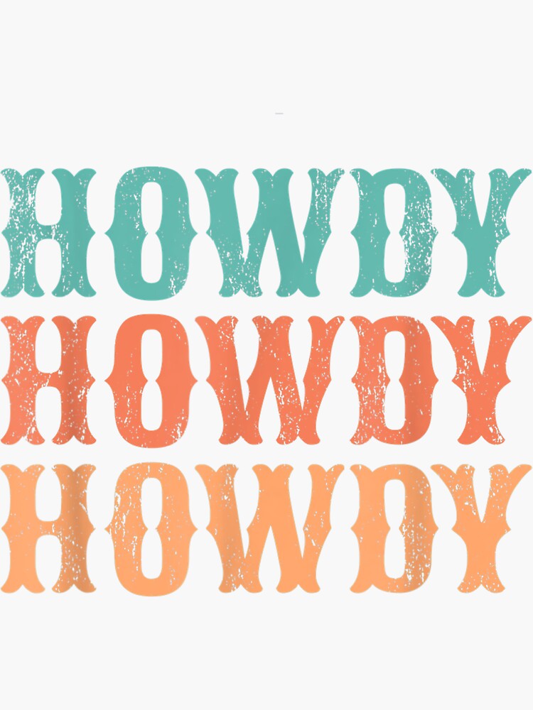"Howdy Cute Farming lettering Cowboy Girl_2" Sticker for Sale by ...