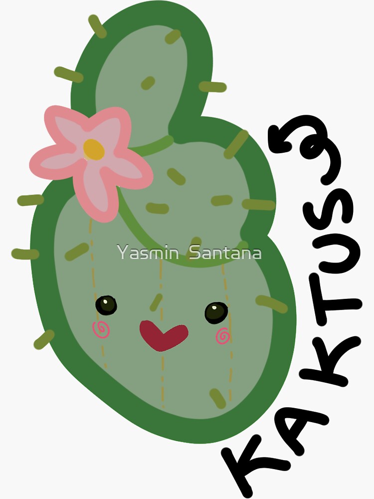 "Kaktus The cutest Cactus" Sticker for Sale by Owl-monster | Redbubble