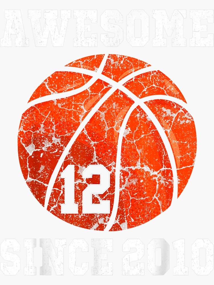 "12th Birthday Basketball Player 12 Years Old Vintage Retro" Sticker ...