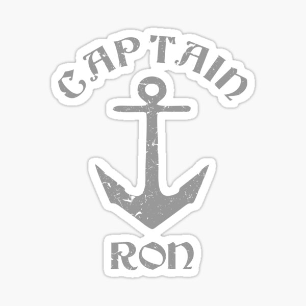 "CAPTAIN RON" Sticker for Sale by konopelskicole | Redbubble
