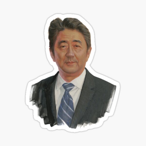 "Shinzo Abe Art" Sticker for Sale by MariahHuckabays | Redbubble