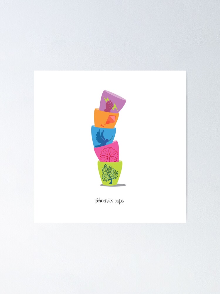"Phoenix Cups Stacked" Poster for Sale by PhoenixSupport | Redbubble