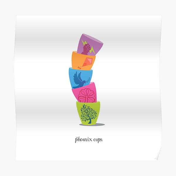 "Phoenix Cups Stacked" Poster for Sale by PhoenixSupport | Redbubble