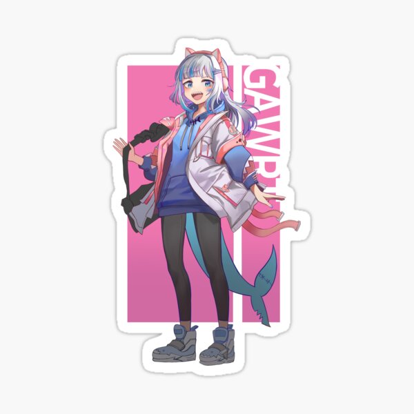 "Gawr Gura" Sticker for Sale by Miyashiro97 | Redbubble